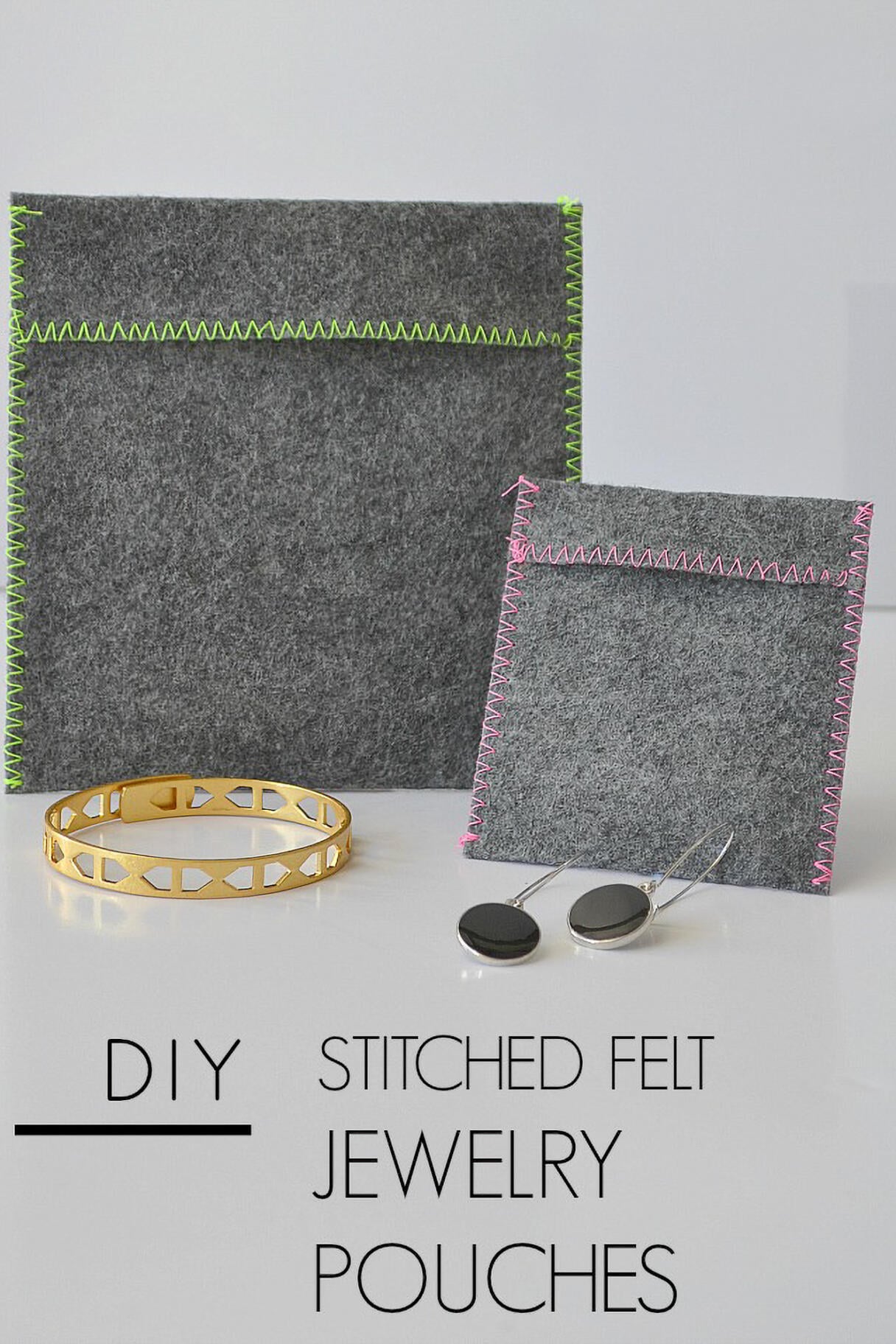 Easy Felt Jewelry Pouches Perfect For Travel - Hey There, Home