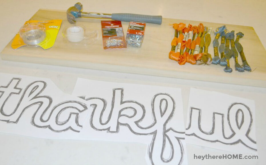 “Thankful” String Art Tutorial