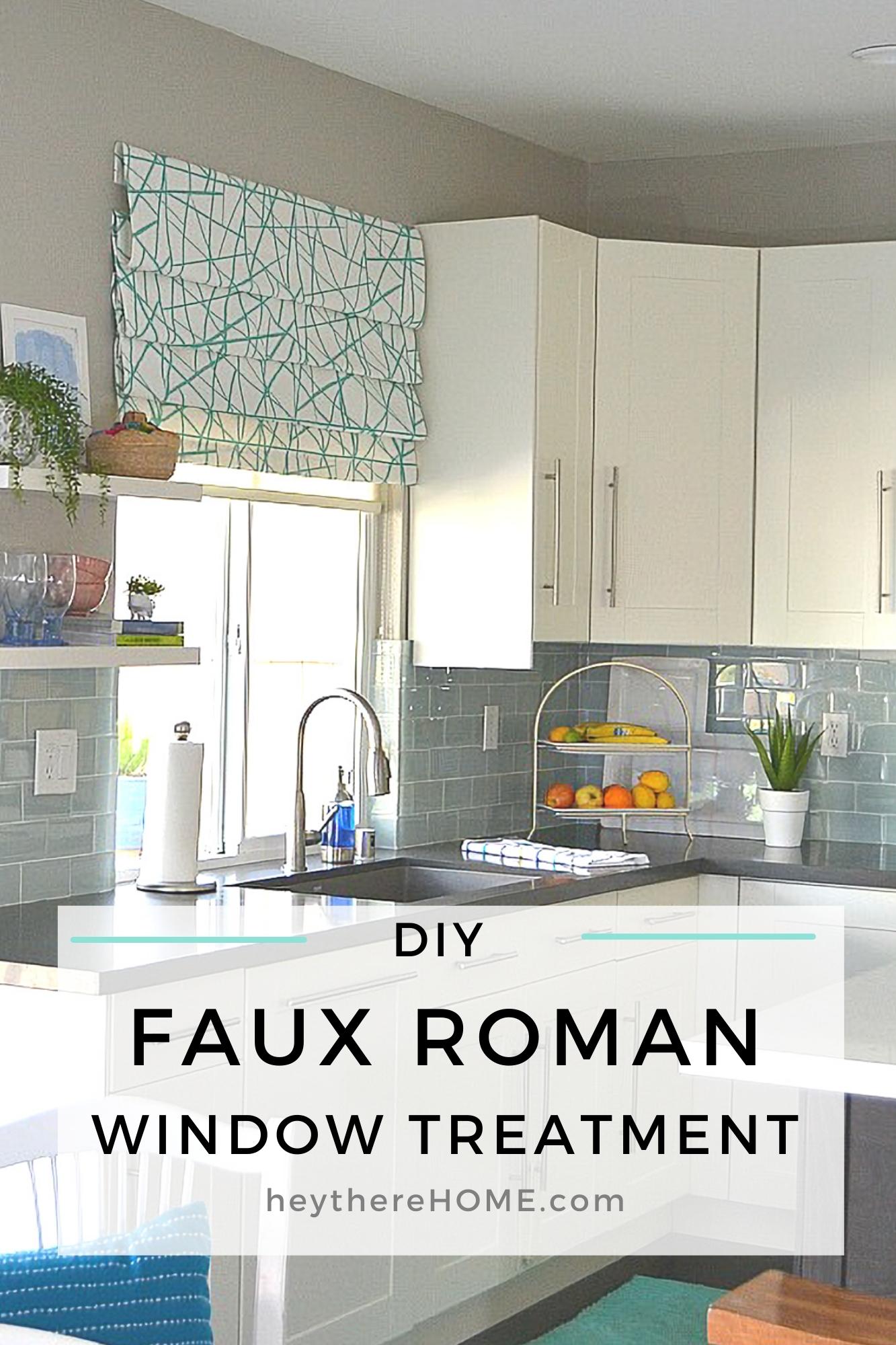 Easy DIY Faux Roman Shade - Step-by-Step Tutorial