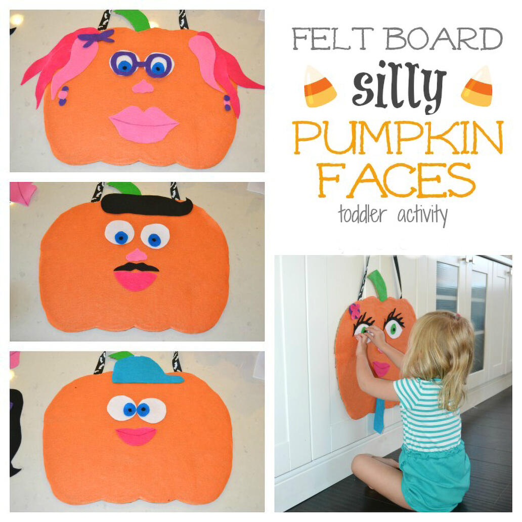 DIY Felt Board Pumpkin Faces