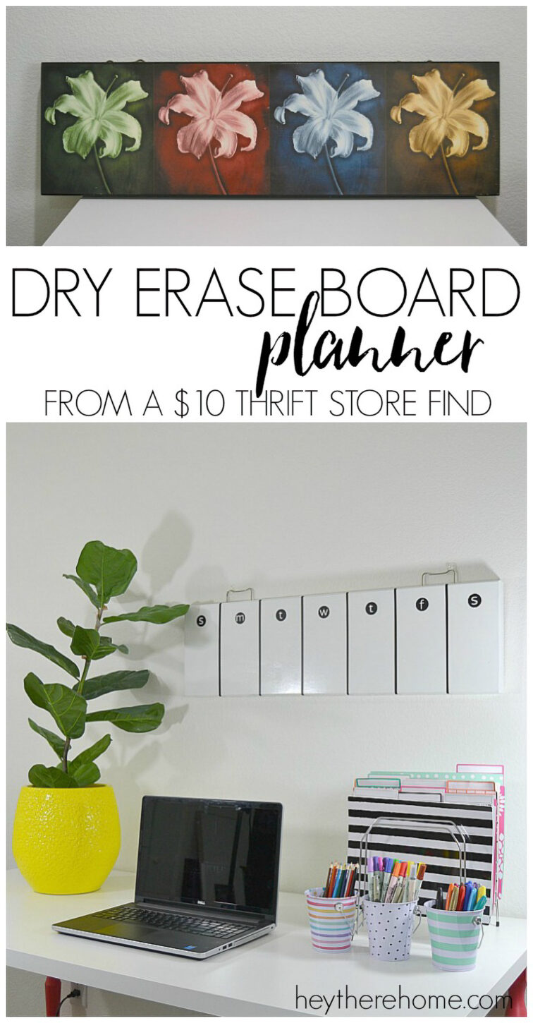 DIY Dry Erase Board Weekly Planner From A $10 Thrift Store Find!