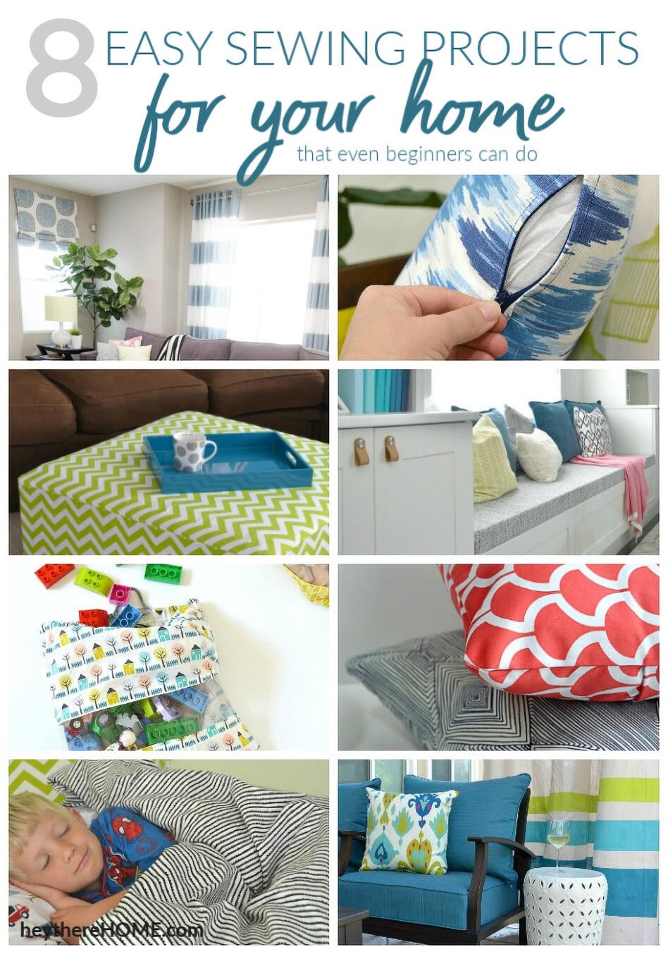 8 Easy Sewing Projects For The Home - Hey There, Home