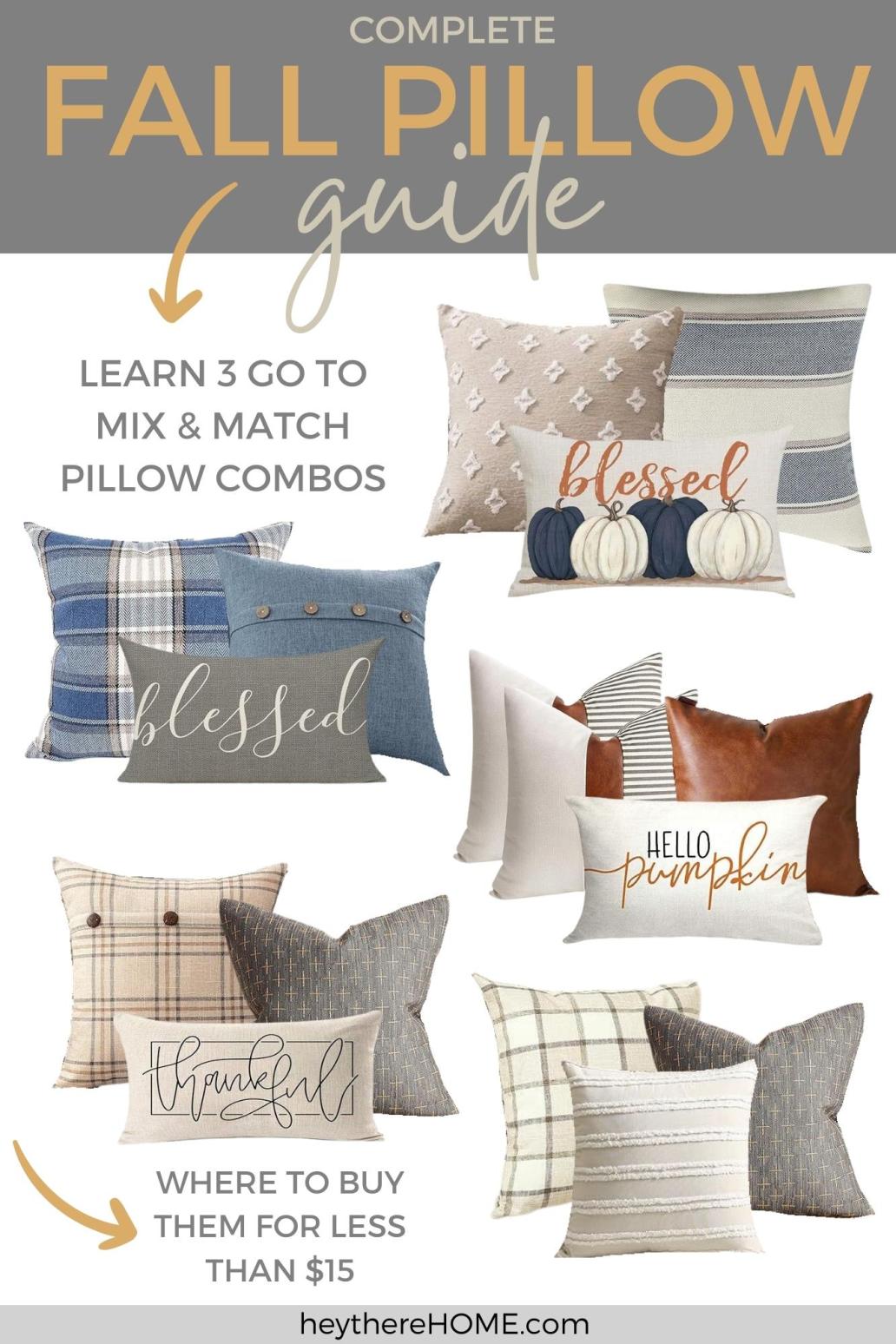 Easy Fall Pillows Guide + 3 Fool Proof Pillow Combinations