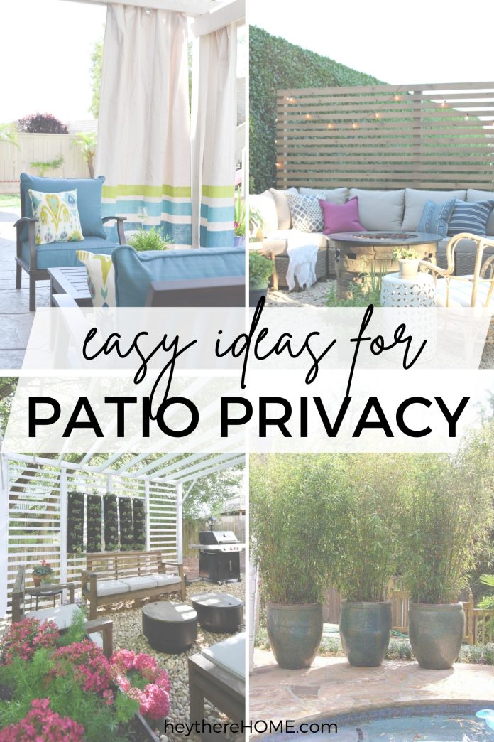 5 Easy Patio Privacy Ideas - Hey There, Home